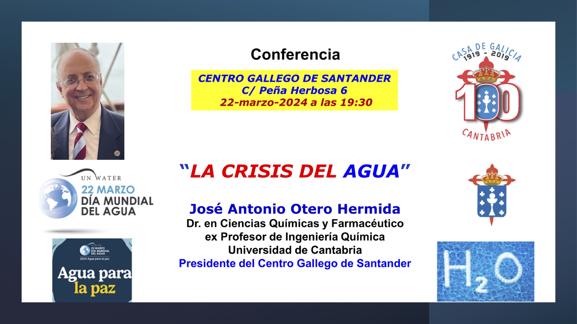 "La crisis del agua", conferencia de José Antonio Otero por el Día ...