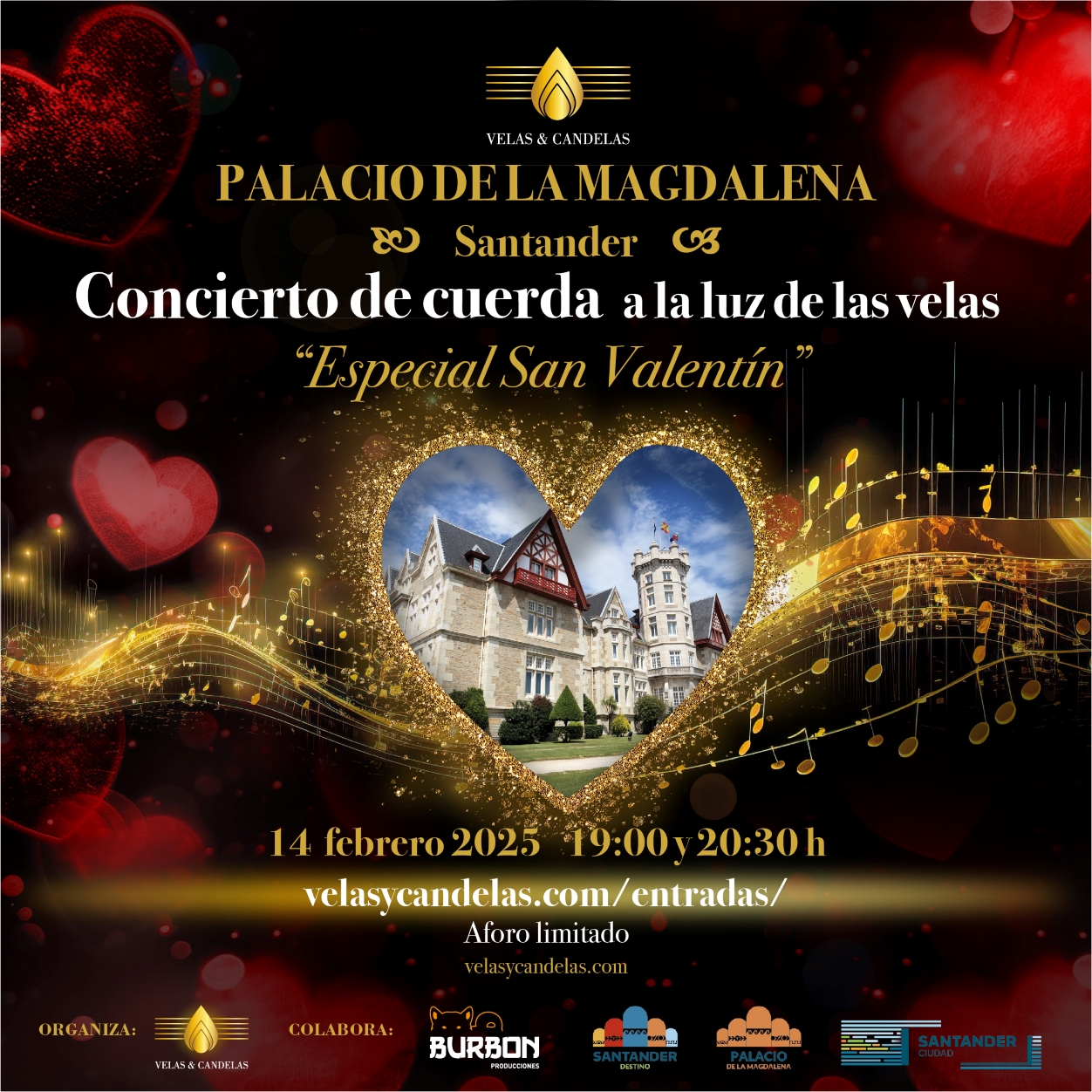 Concierto de Cuarteto de Cuerda a la luz de las velas, especial San Valentín - Santander Creativa