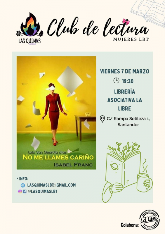 Club de lectura de Las Quimas, mujeres LBT: "No me llames cariño" de ...