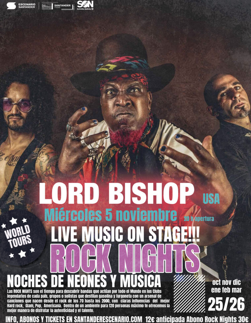 Lord Bishop en Rock Nights - Santander Creativa