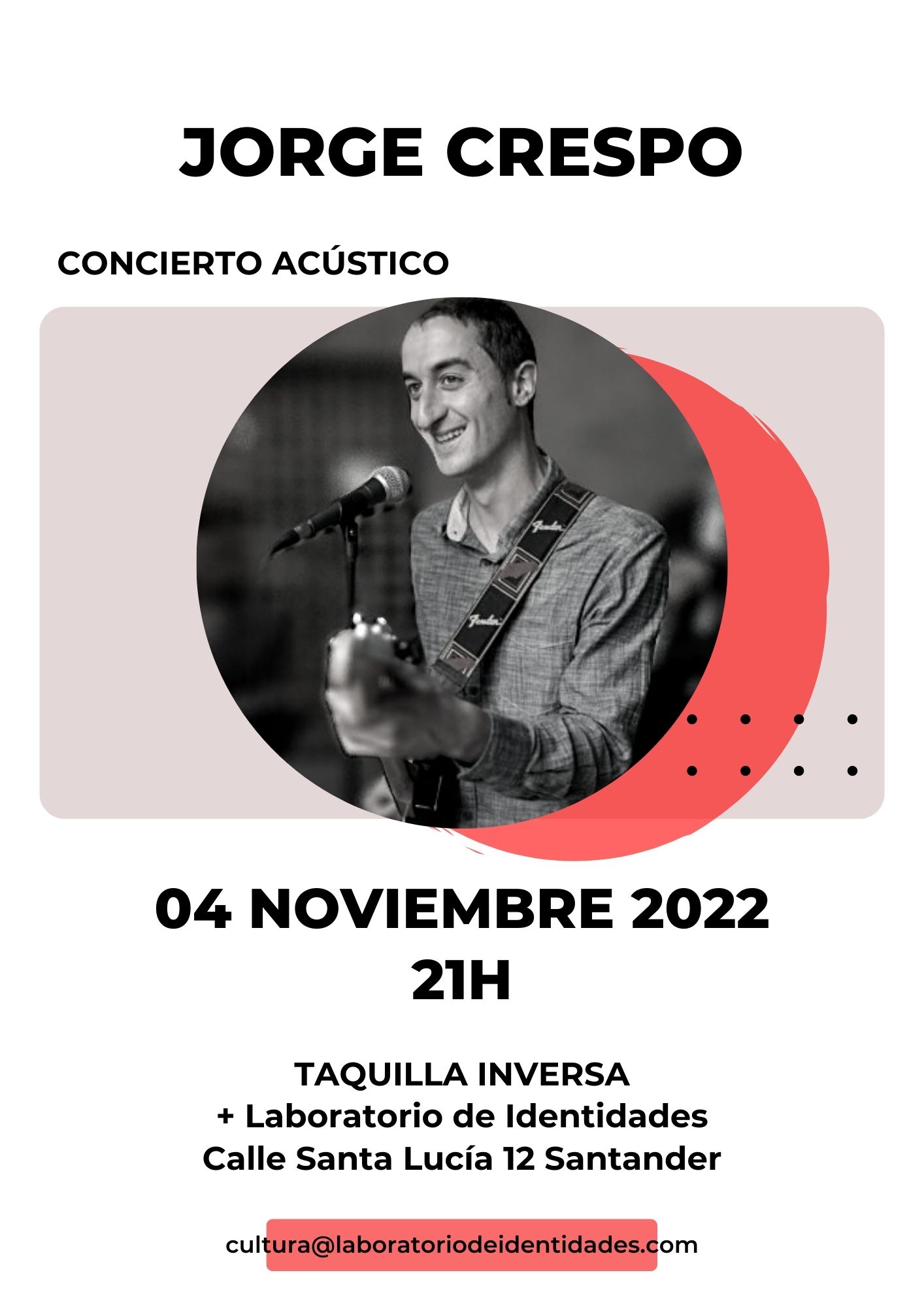 Jorge Crespo en concierto acústico - Santander Creativa