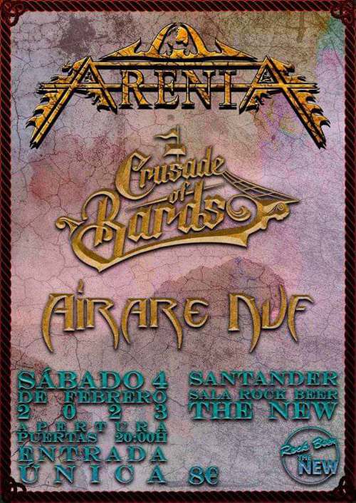 Conciertos de Arenia, Crusade of Bards y Airare Nuf - Santander Creativa