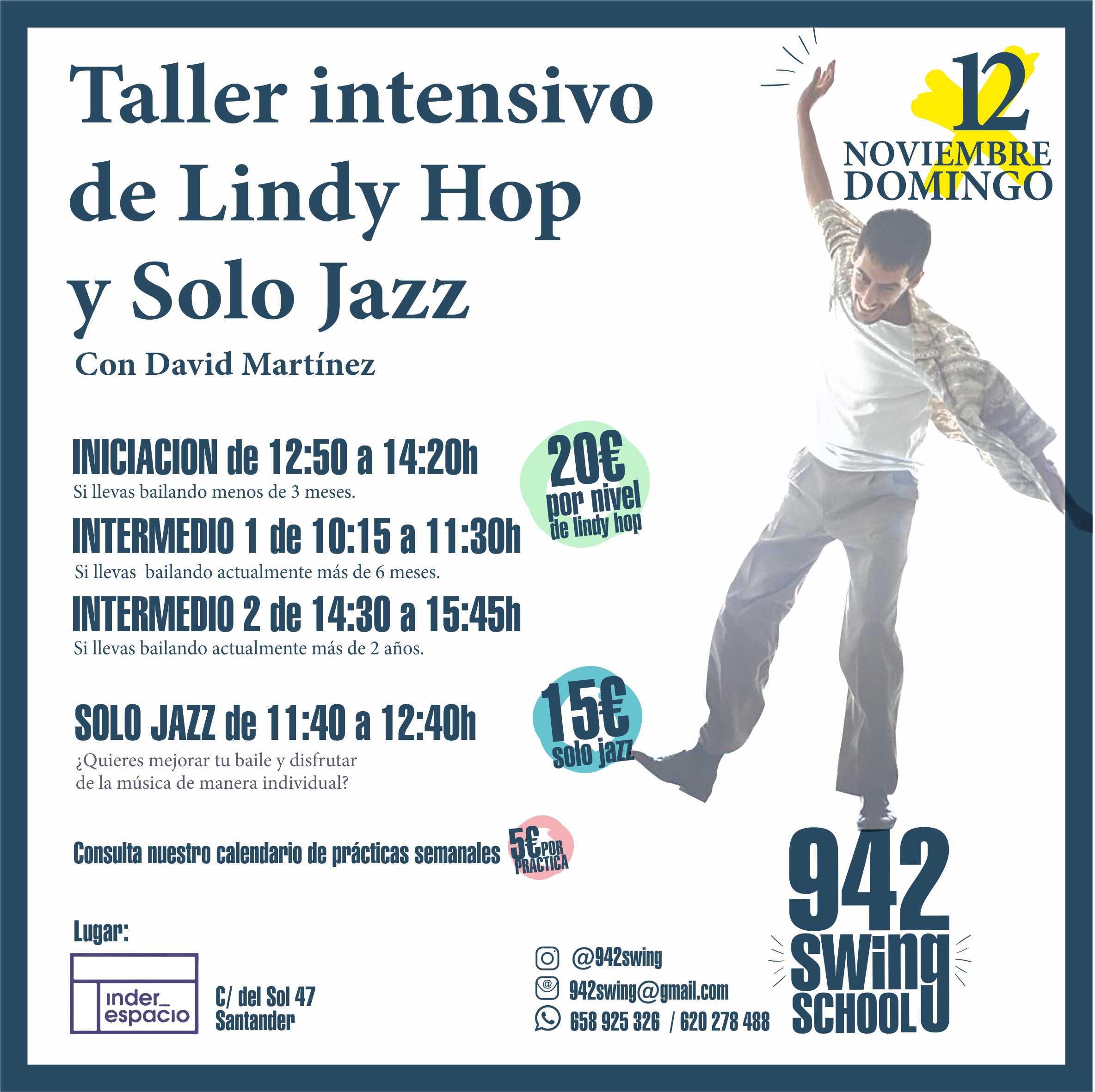 Taller intensivo de Lindy Hop y Solo Jazz - Santander Creativa