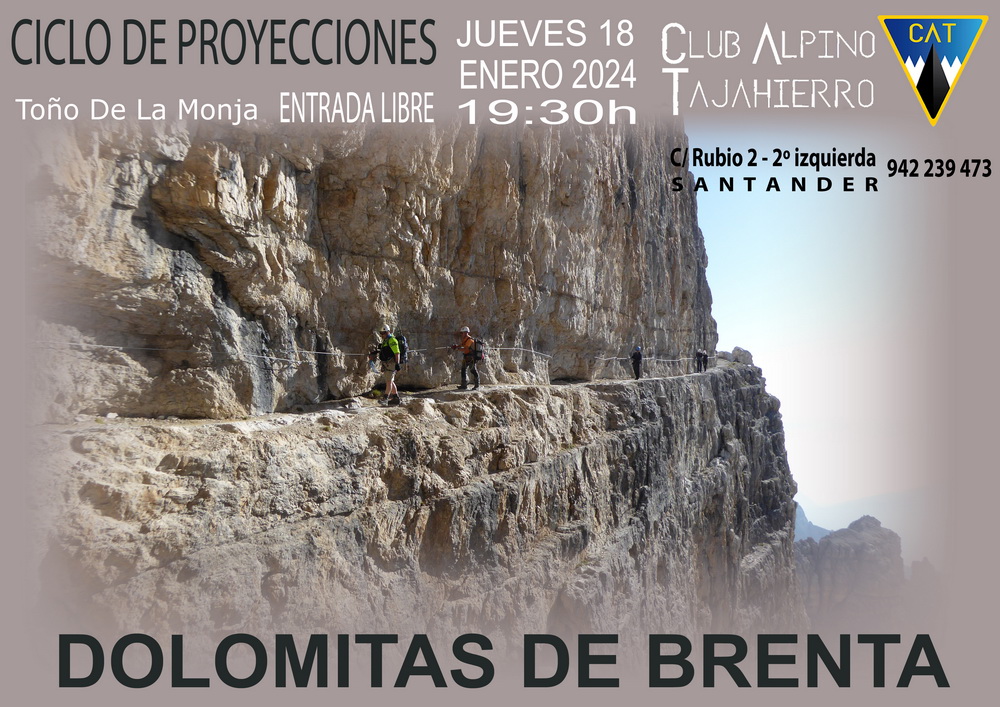 "Dolomitas de Brenta", proyección en el Club Alpino Tajahierro ...